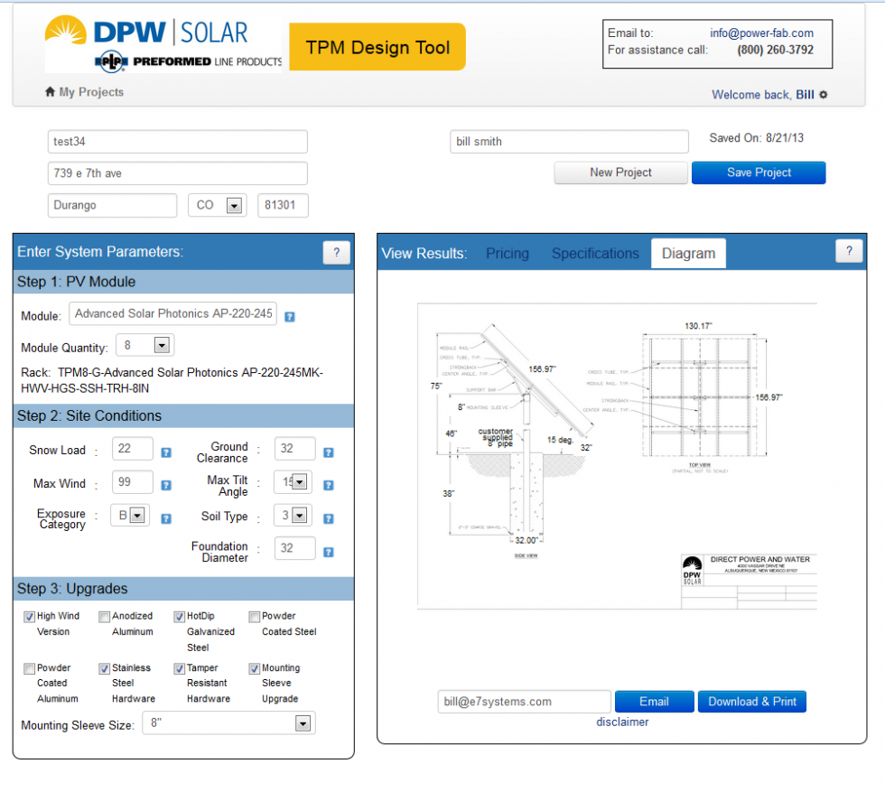 Solar Engineering Configurator | E7 Systems, LLC